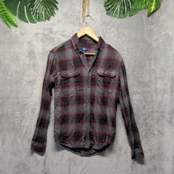 George | Shirts | George Men Flannel Shirt Fall Winter Buttondown ...